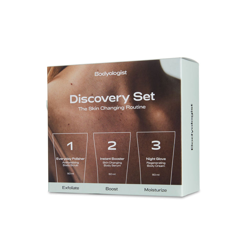Discovery Set de Bodyologist: kit 3 pasos exfoliante, serum y crema ...